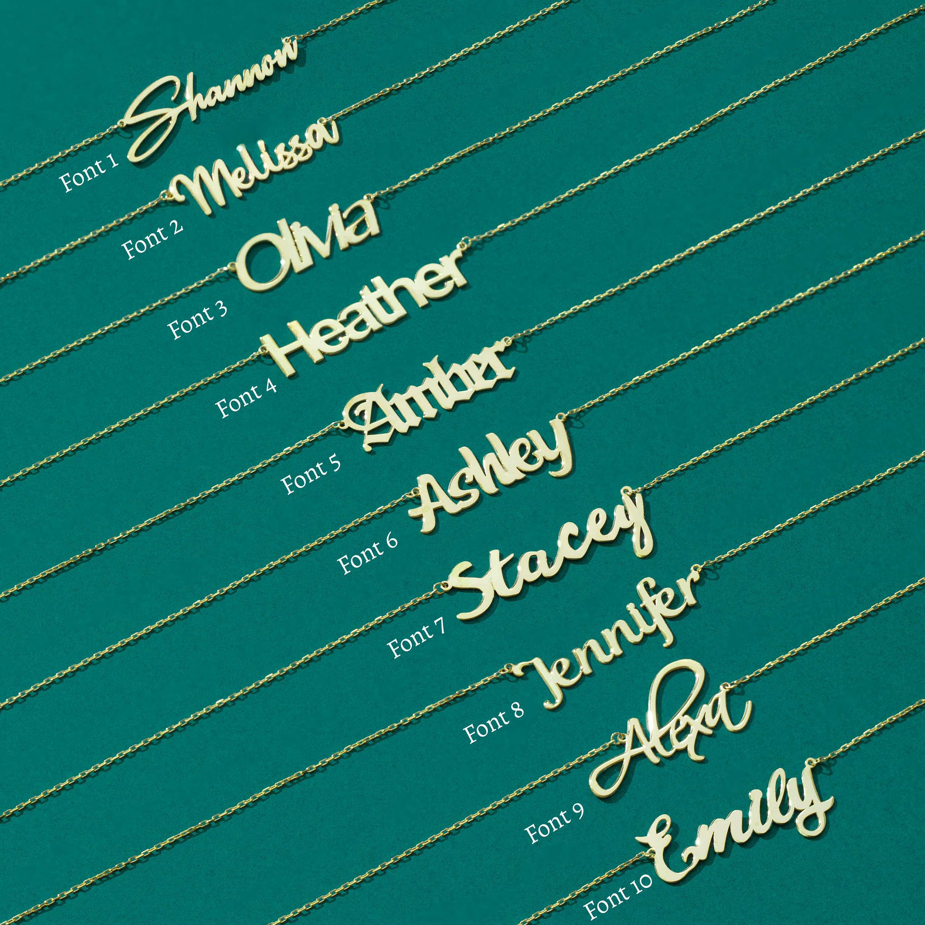 14k Solid Gold Name Necklace Gold Nameplate Necklace Custom Etsy Uk
