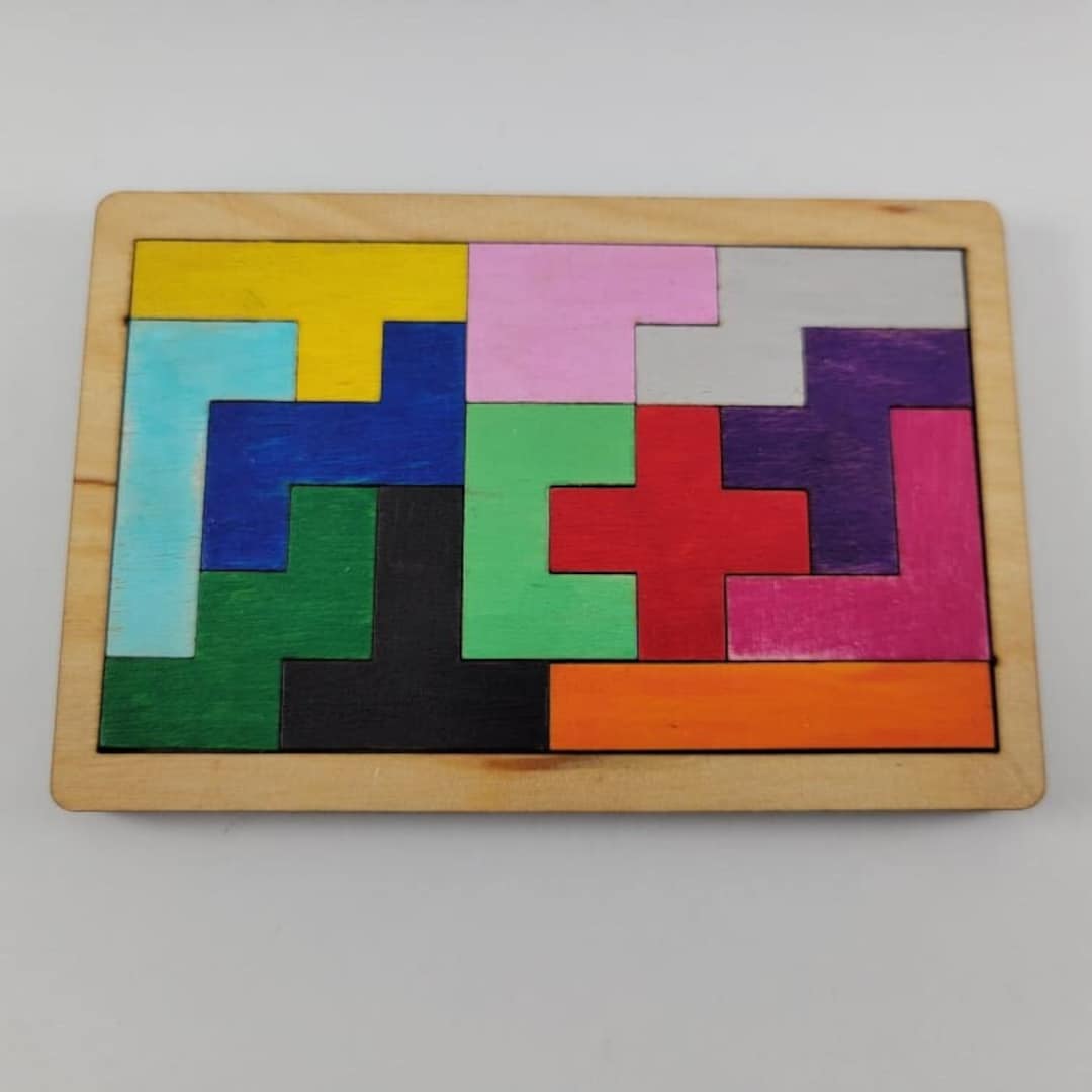Pocket Pentominoes Puzzle Brain Teaser Fidget Toy Wooden - Etsy