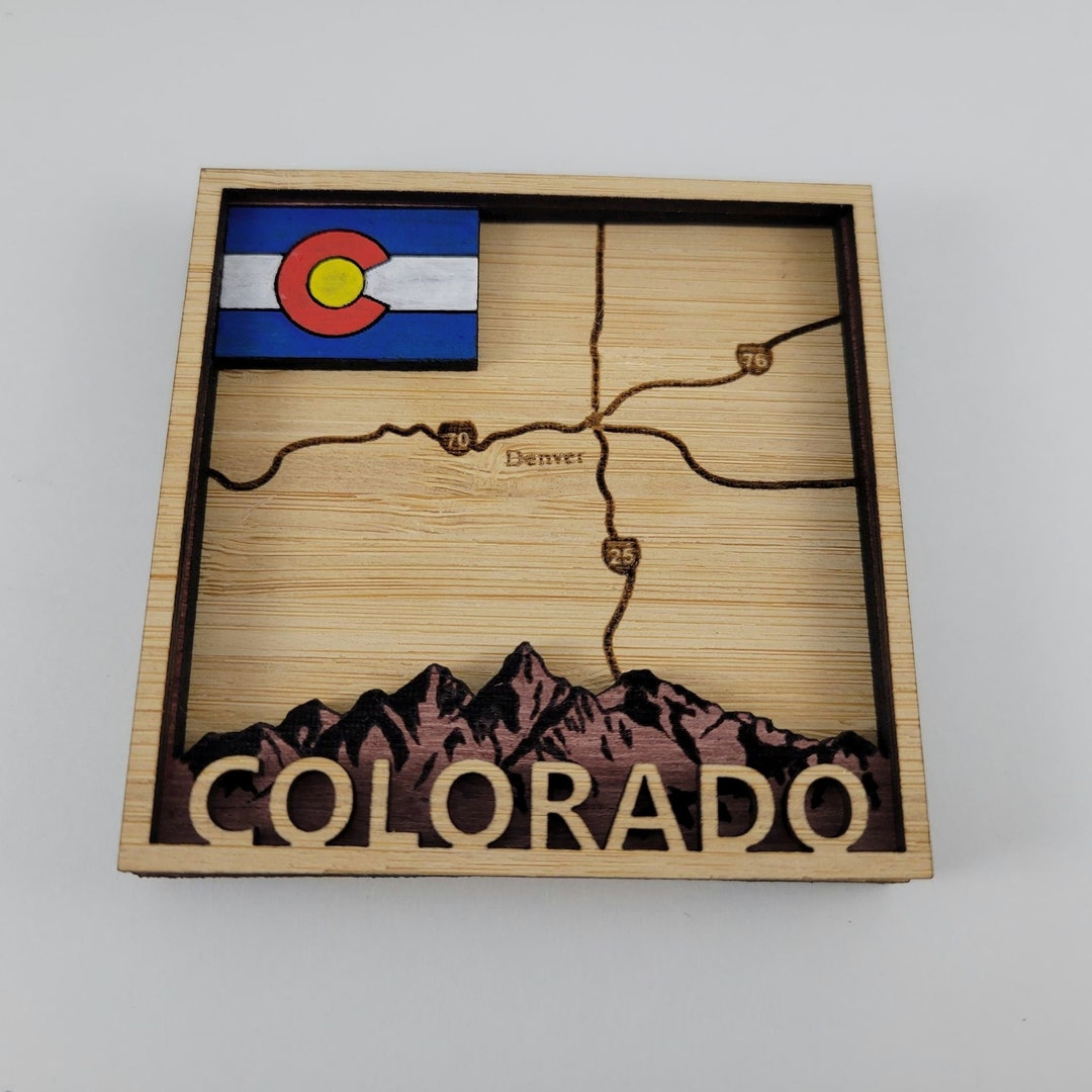 Colorado Magnet | 3D Wooden Magnet | Road Trip Souvenir | Gift for Mom ...
