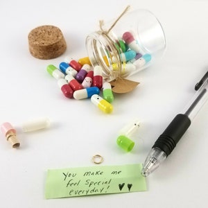 Love Pills: Message in a Bottle - Romantic Capsule Notes Gift - Etsy