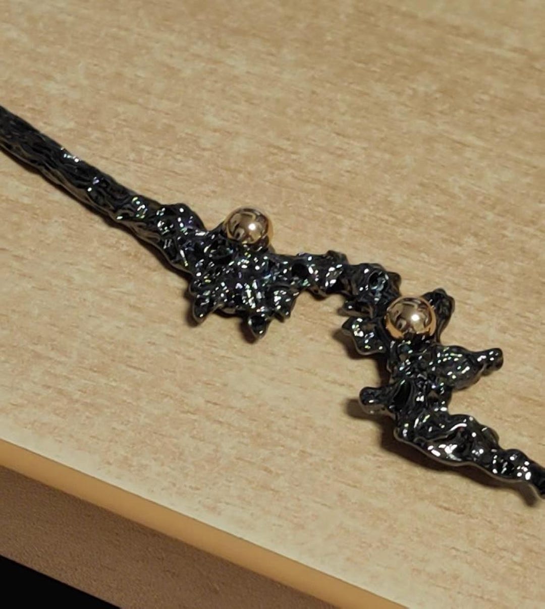 Gem Moon Punk Y2k Hair Stick, Black Gothic Hippie Hair Pins, Vintage ...