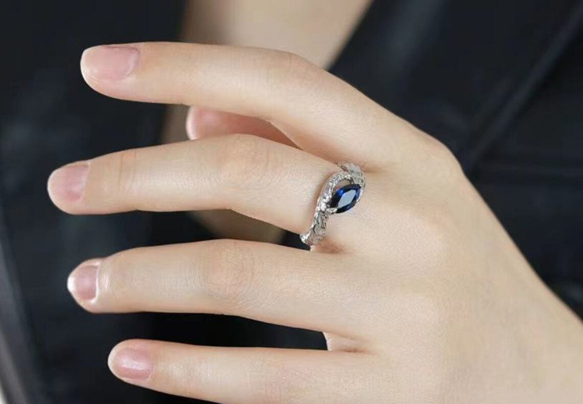 Star Bling Punk Rings, Silver Luxury Adjustable Rings, Unique ...