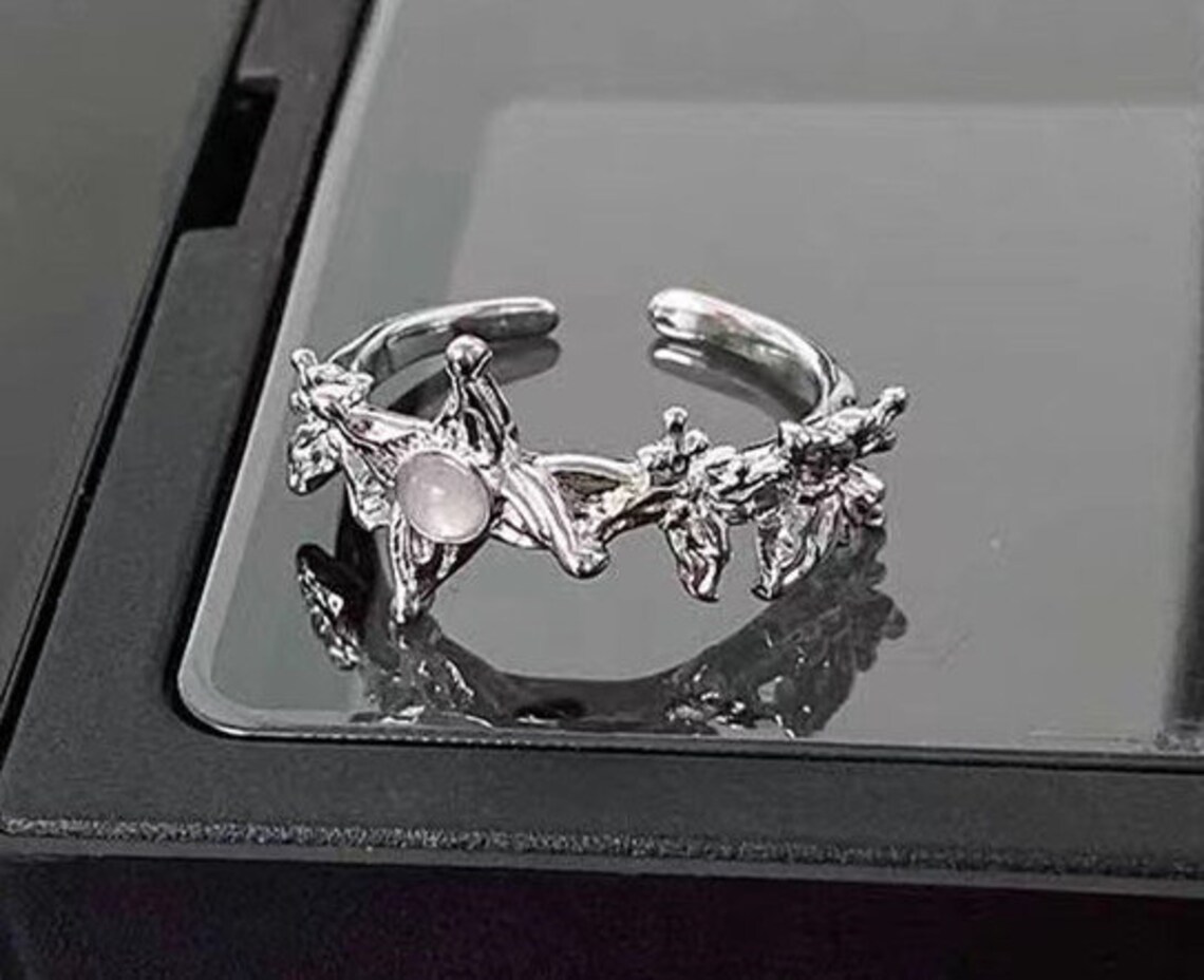 Star Bling Punk Rings, Silver Luxury Adjustable Rings, Unique ...
