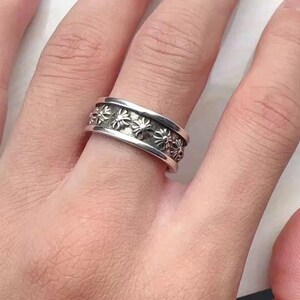 Cross Punk Y2k Rings, Silver Adjustable Open Gothic Rings, Vintage ...