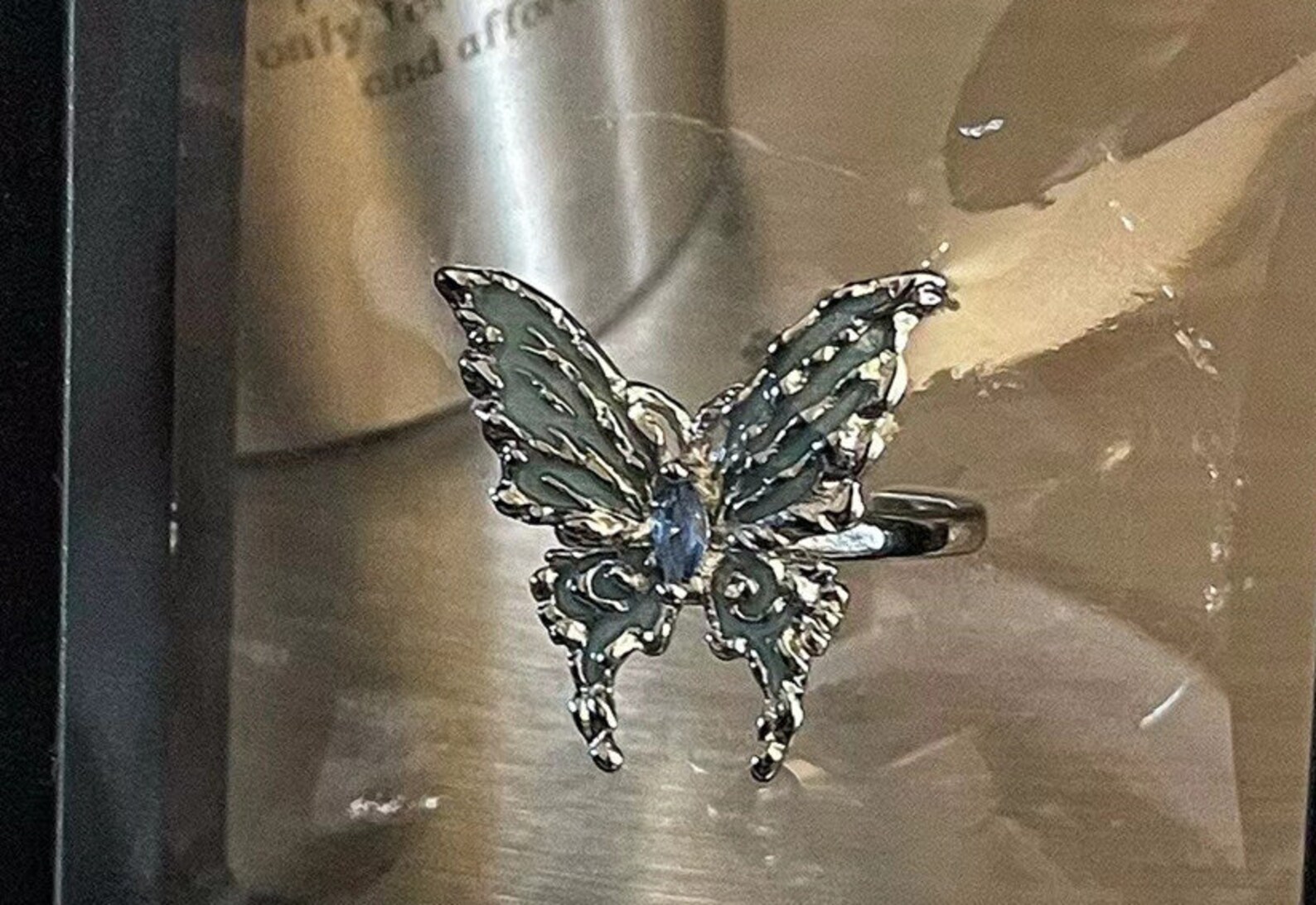 Star Bling Punk Rings, Silver Luxury Adjustable Rings, Unique ...