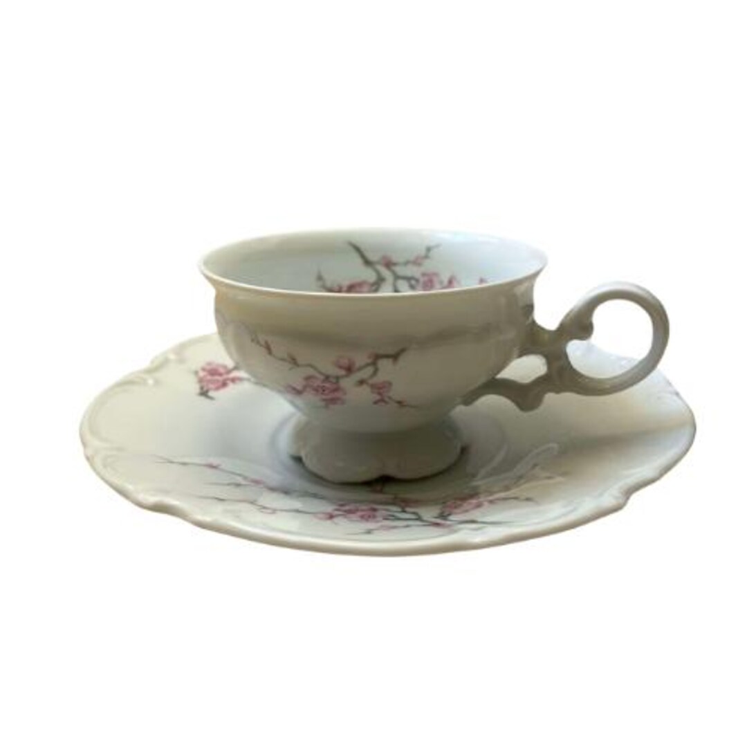 Vintage 1814 Pink Flowers Hutschenreuther Tea Cup & Plate - Etsy