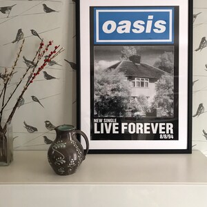 Rare Vintage 1994 Oasis 'live Forever' Poster - Etsy