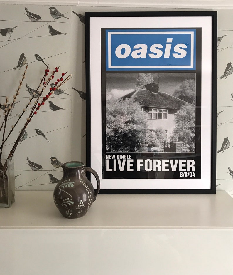 Rare Vintage 1994 Oasis 'live Forever' Poster - Etsy