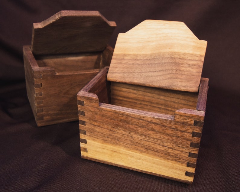 Walnut Wood Salt Cellar Handcrafted Culinary Salt Storage | Etsy