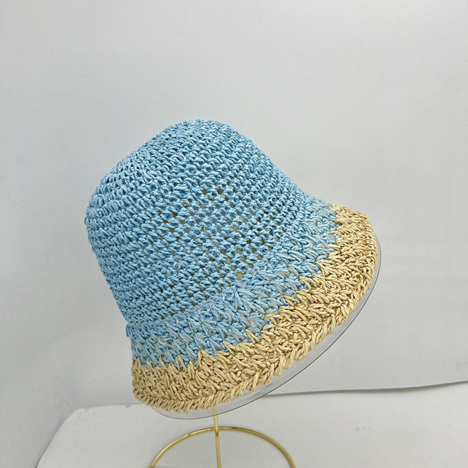Straw Bucket Hat Handmade Straw Hat Woven Straw Hat - Etsy