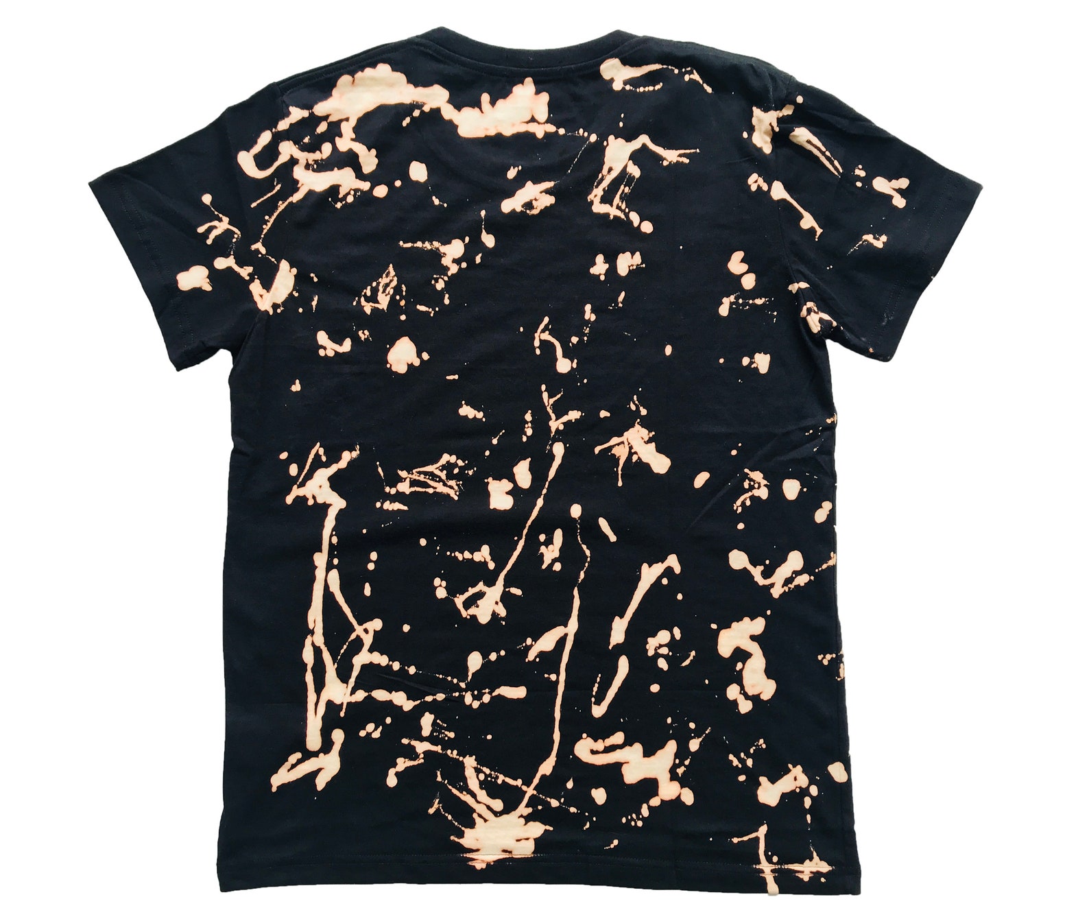 Bleach Tie Dye Tshirt Reverse Tie Dye T Shirt Black Etsy