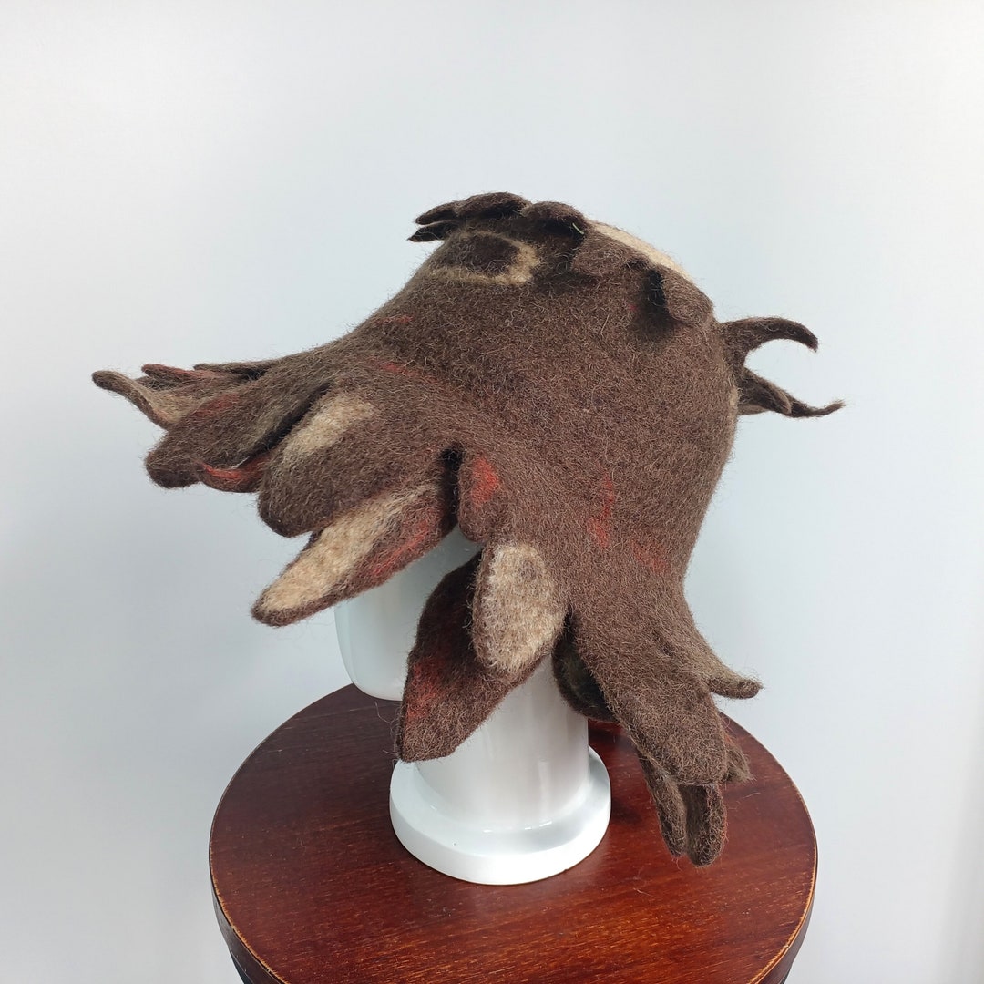 Felted Wool Bucket Hat, Funny Novelty Cartoon Tree Root Hats, Sauna Hat ...