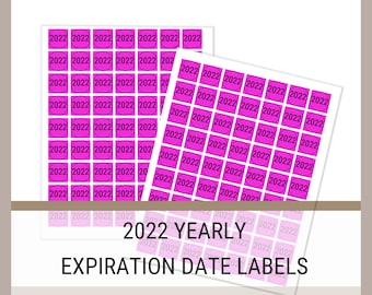 Expiration Date Sticker Template Pantry Inventory Labels for Food Best ...