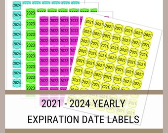 Expiration Date Sticker Template * Pantry Inventory Labels for Food ...