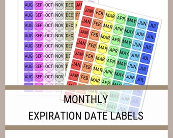 2024 Expiration Date Sticker Template * Pantry Inventory Labels for ...