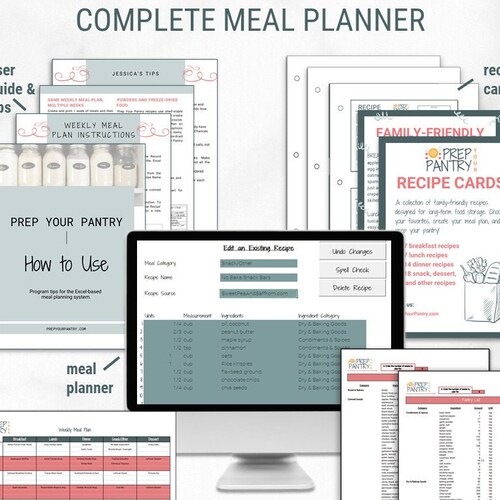 Long Term Food Storage Planner Customizable Excel for Food - Etsy
