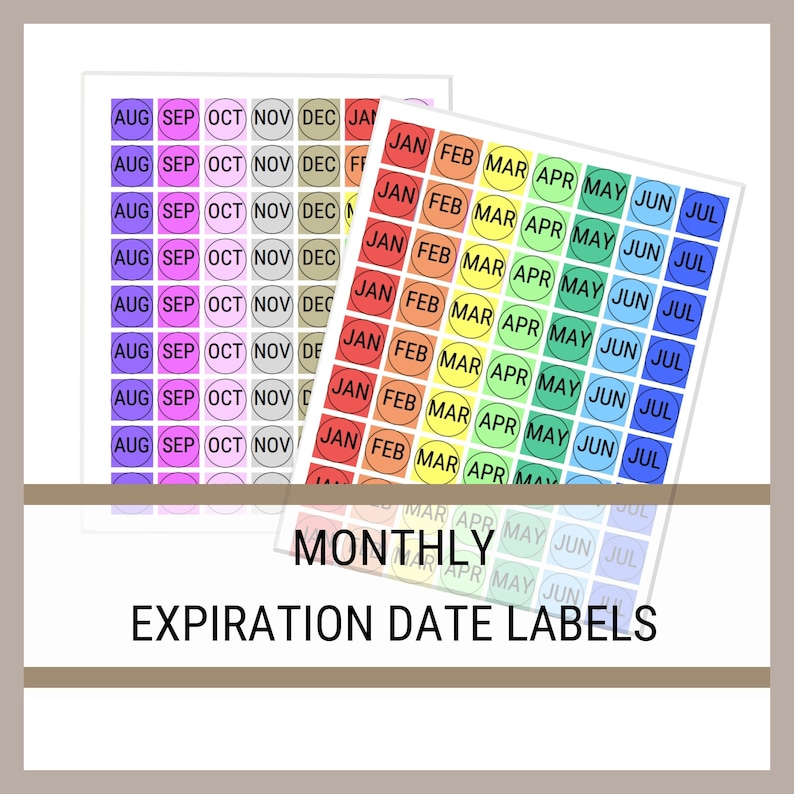 Expiration Date Sticker Template * Pantry Inventory Labels for Food ...