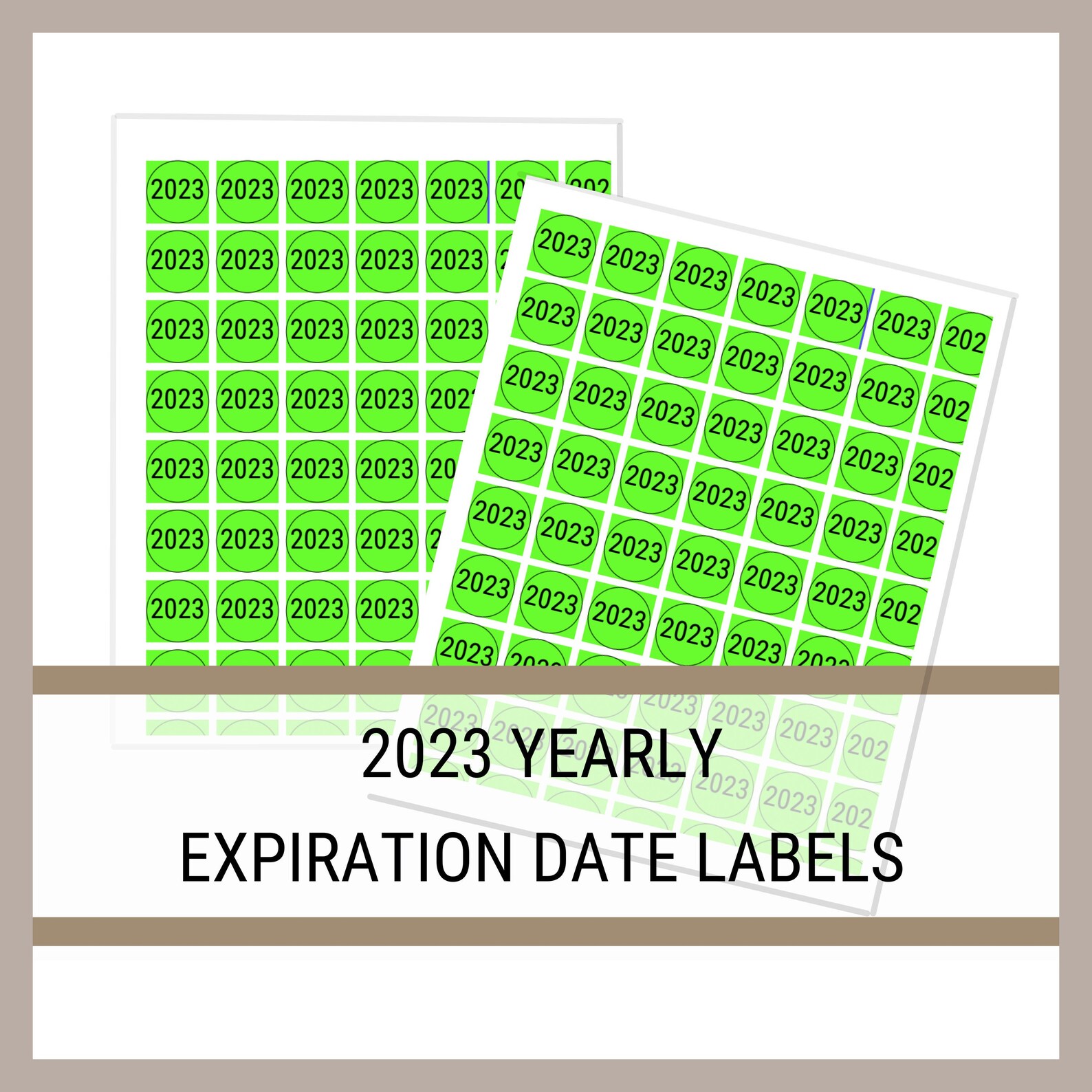 2023 Expiration Date Sticker Template Pantry Inventory Labels for Food ...