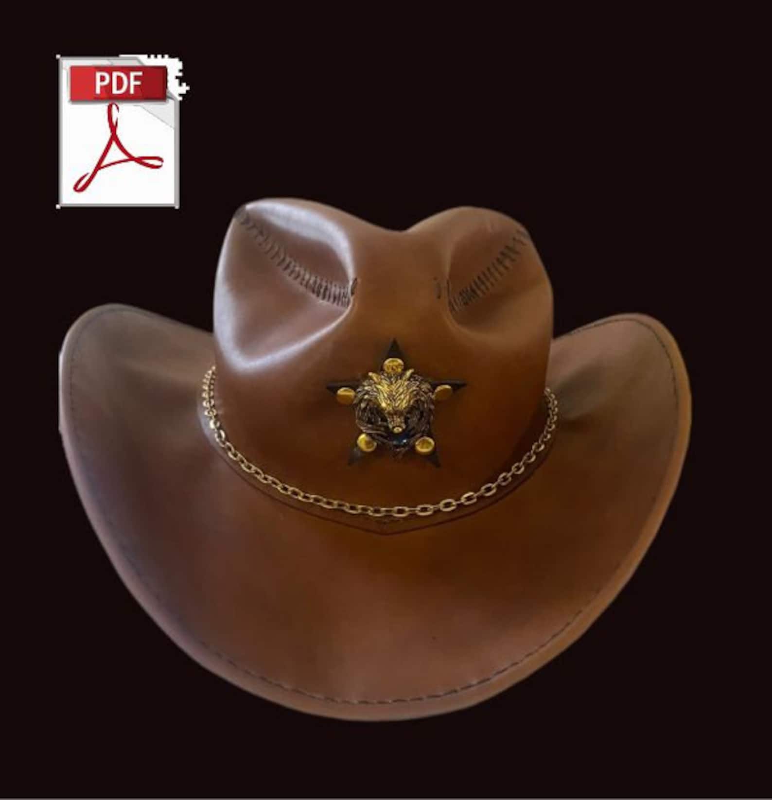Pdf Pattern Leather Hat - Etsy