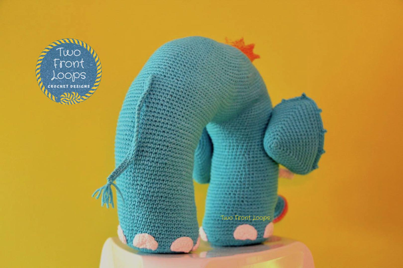 Elephant Travel Animal Pillow Crochet Pattern PDF Neck Support Kids - Etsy