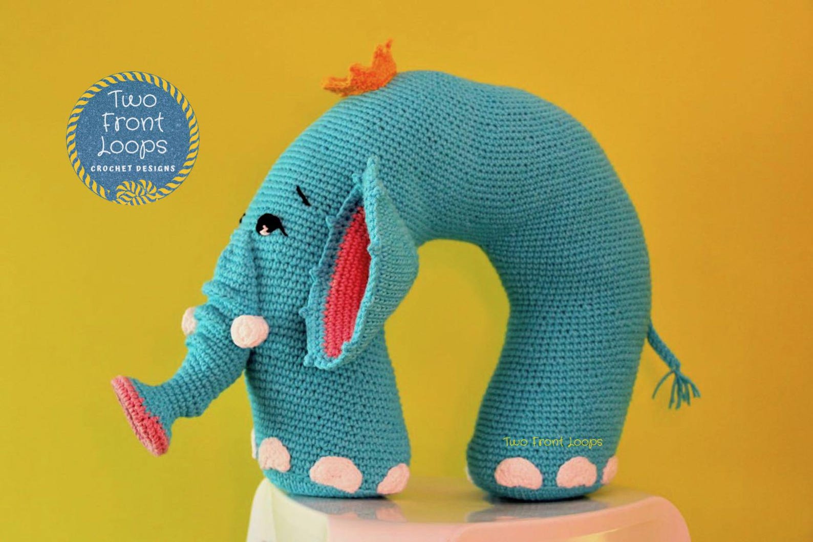 Elephant Travel Animal Pillow Crochet Pattern PDF Neck Support Kids - Etsy