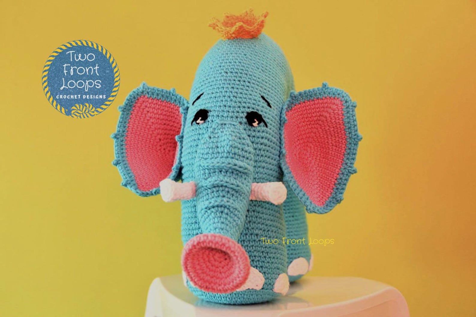Elephant Travel Animal Pillow Crochet Pattern PDF Neck Support Kids - Etsy
