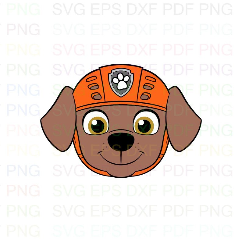 Zuma Face Paw Patrol Svg Dxf Eps Pdf Png Cricut Cutting | Etsy