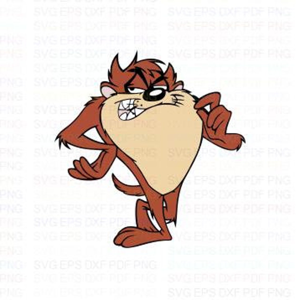 Taz 4 Svg Dxf Eps Pdf Png Cricut Cutting file Vector | Etsy