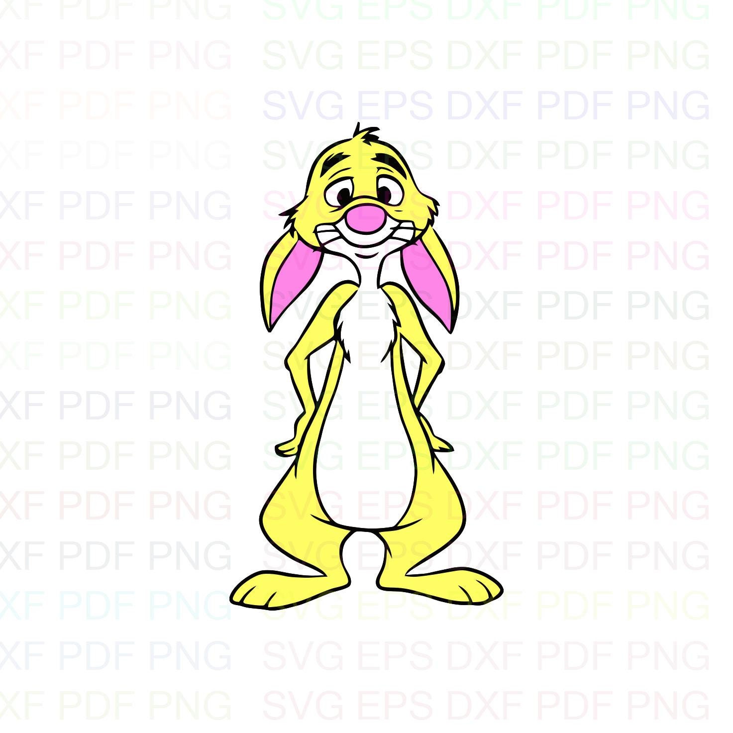 Rabbit Winnie The Pooh Svg Dxf Eps Pdf Png Cricut Cutting Etsy