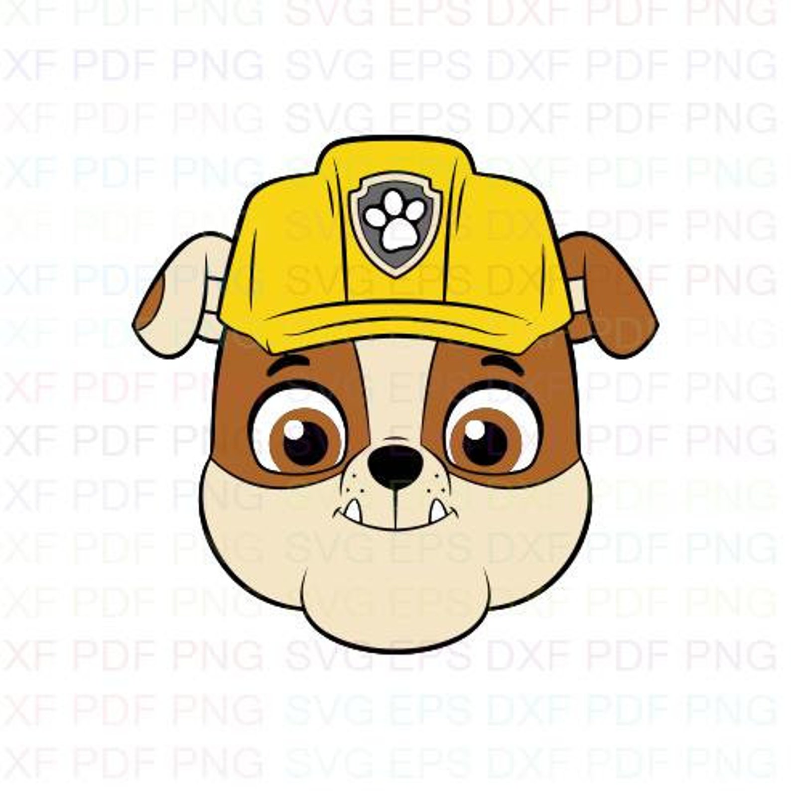Chase Face Paw Patrol Outline Svg Dxf Eps Pdf Png 08D