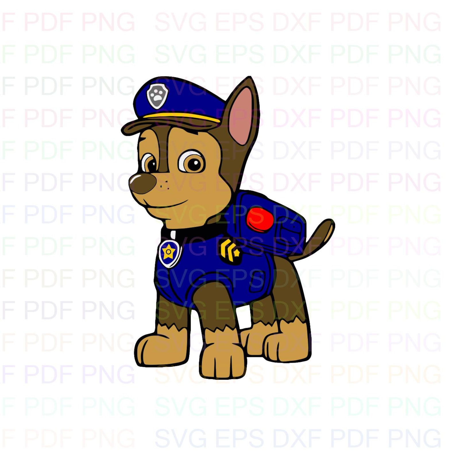 Chase Paw Patrol Svg Dxf Eps Pdf Png Cricut Cutting file | Etsy