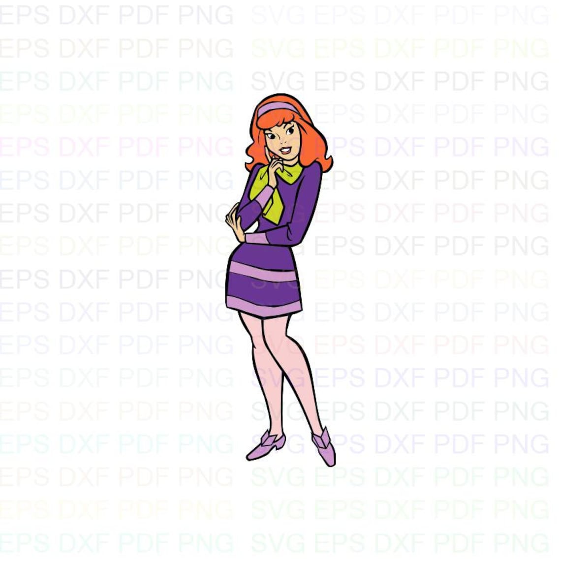 Daphne Blake Scooby Doo Svg Dxf Eps Pdf Png Cricut Cutting | Etsy