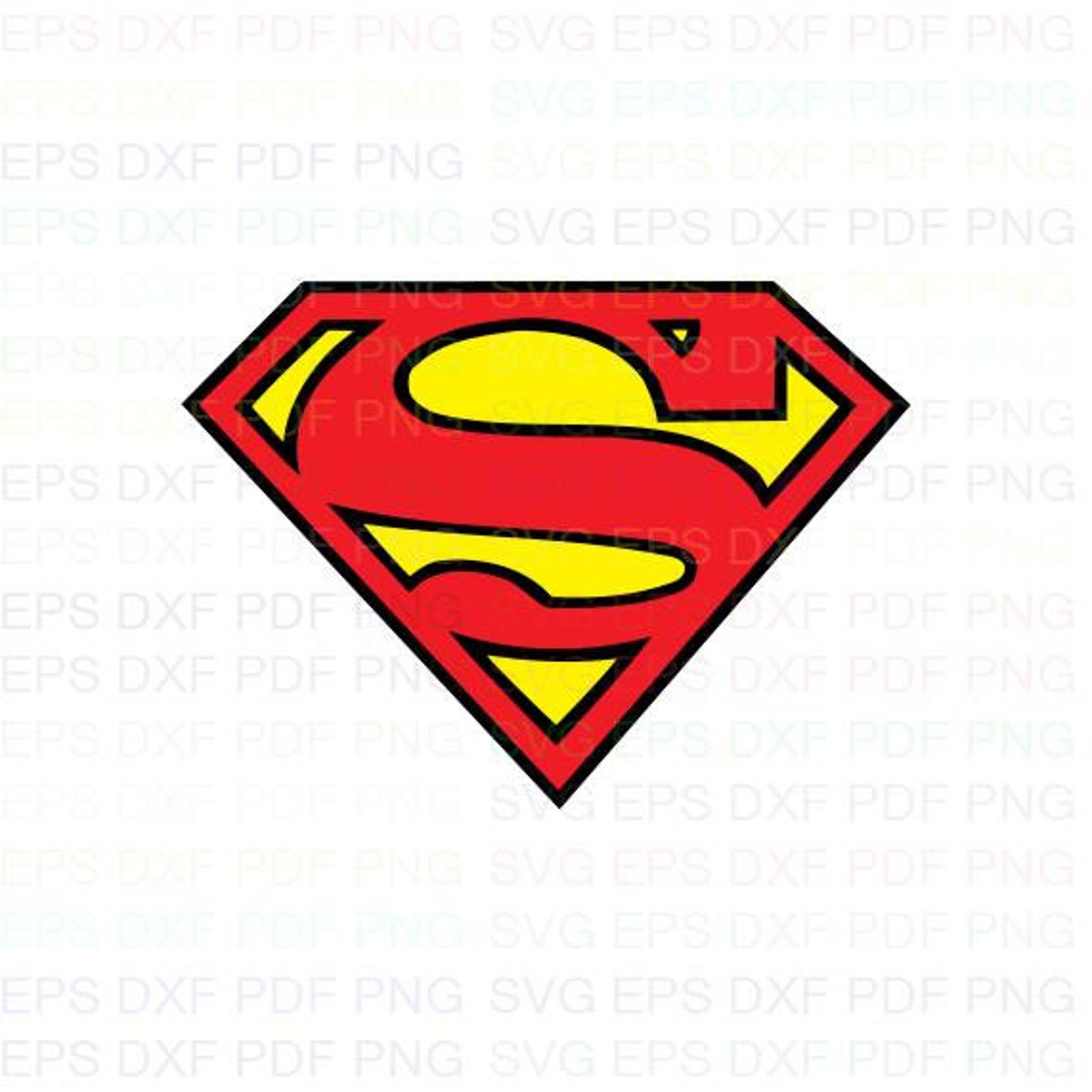 Superman Superhero Logo Svg Dxf Eps Pdf Png Cricut Cutting | Etsy