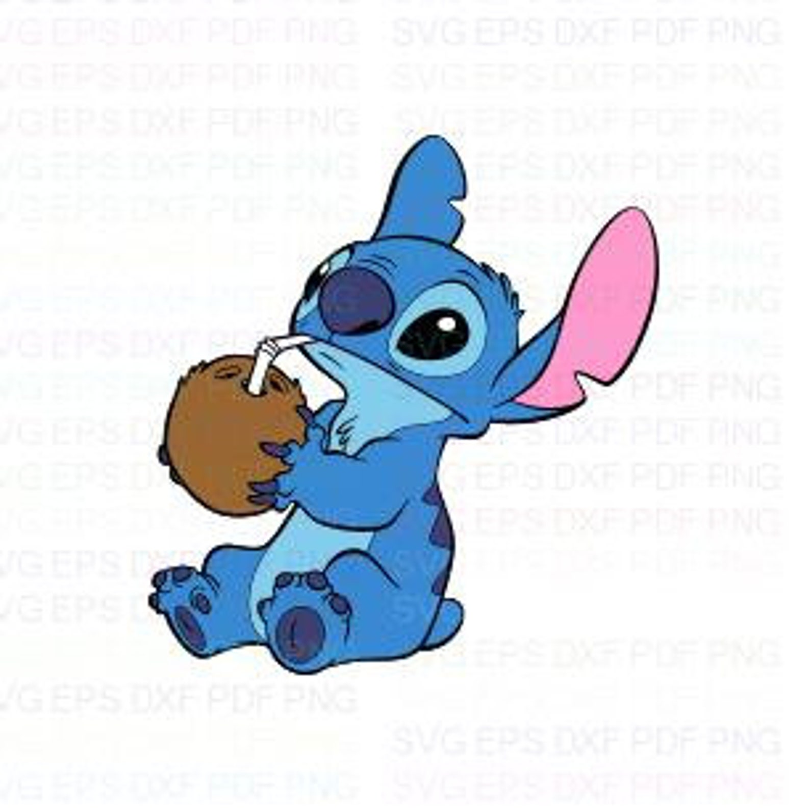 Stitch Coconut Lilo and Stitch Svg Dxf Eps Pdf Png Cricut | Etsy