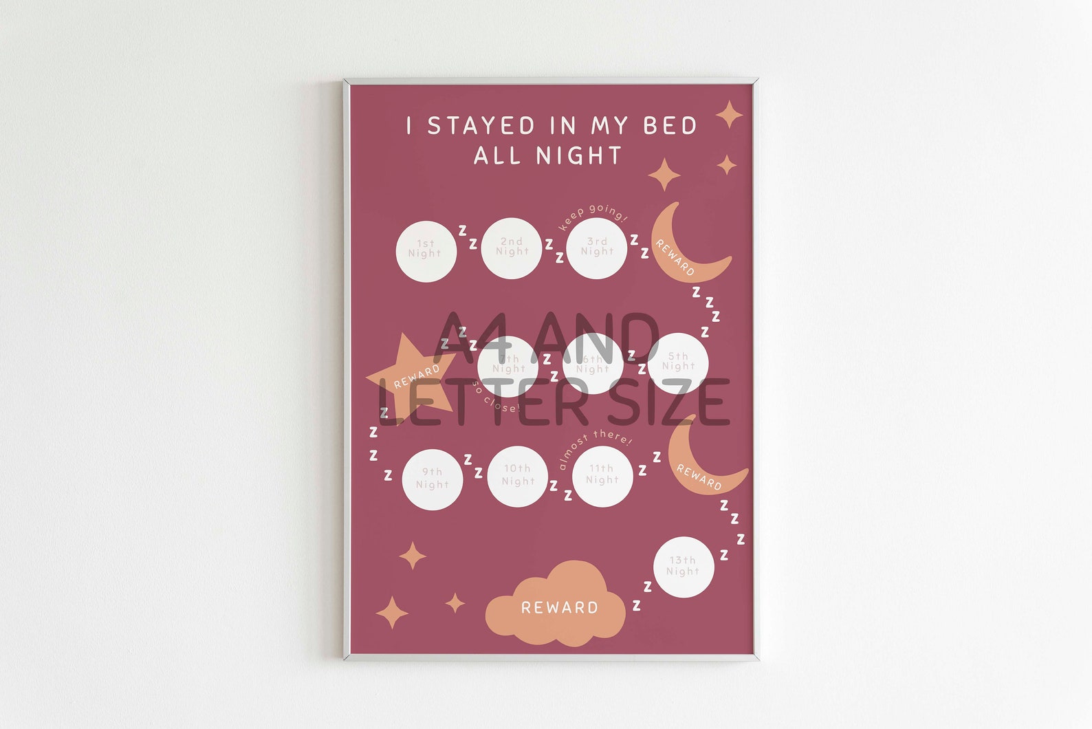 Printable Sleep Log Tracker Sleep Chart for Kids Reward | Etsy