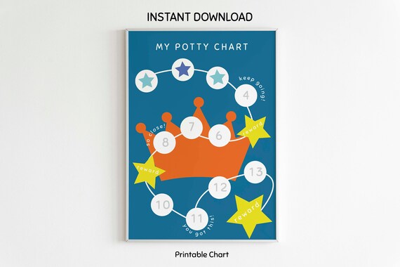 Potty Training Reward Chart A4 Letter Size 8.5 X 11 - Etsy