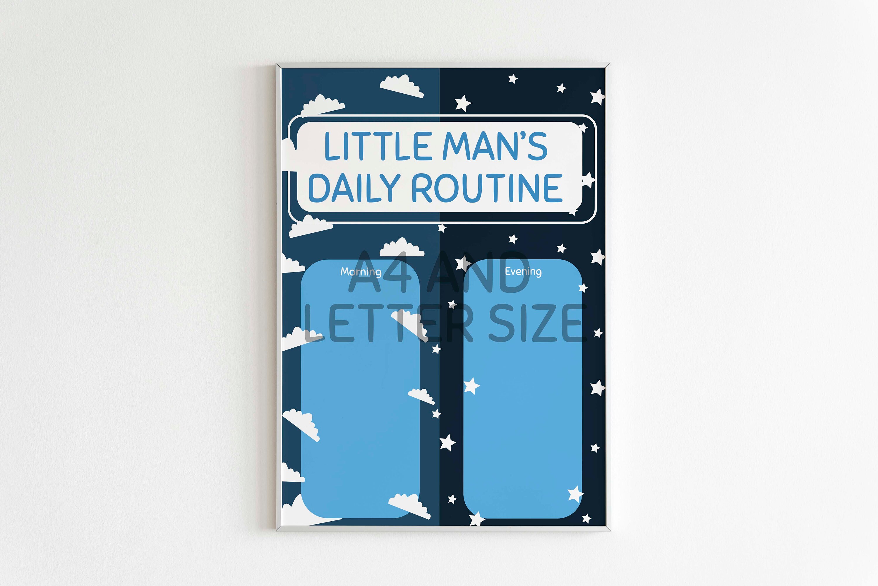 Daily Routine Chart Little Man Printable Routine Chart - Etsy