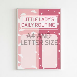 Daily Routine Printable Little Lady Morning and Evening - Etsy
