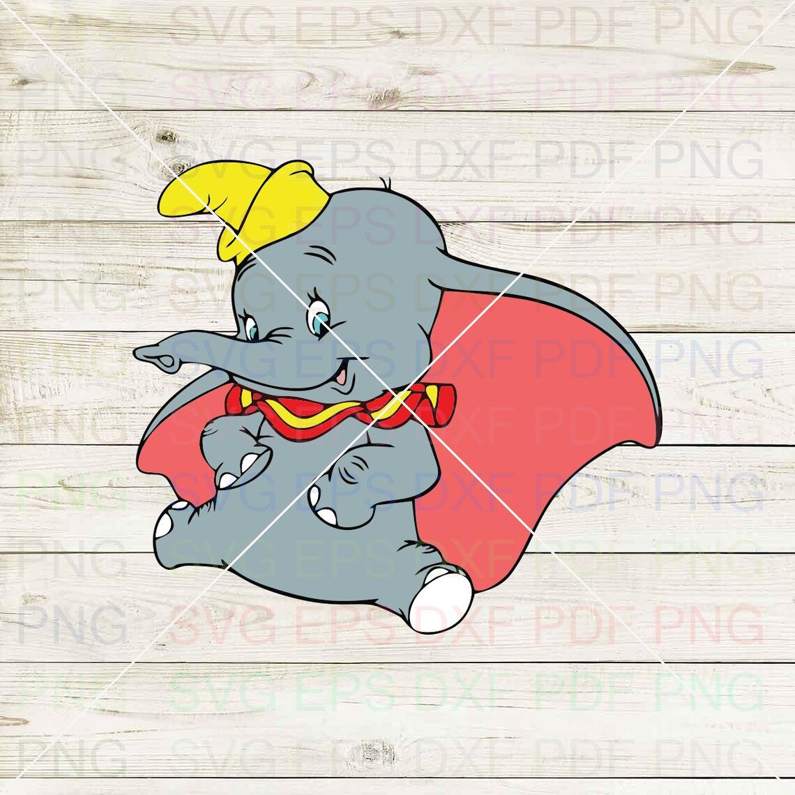 Dumbo 008 Svg Dxf Eps Pdf Png Cricut Cutting file Vector | Etsy