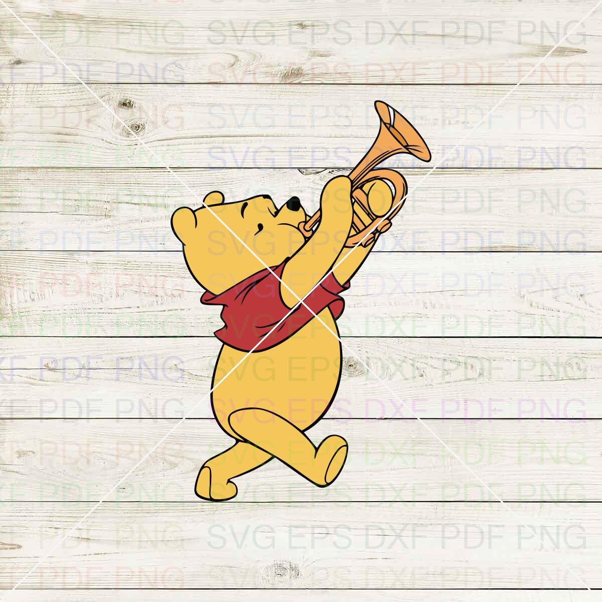 Winnie The Pooh 014 Svg Dxf Eps Pdf Png Cricut Cutting File Etsy