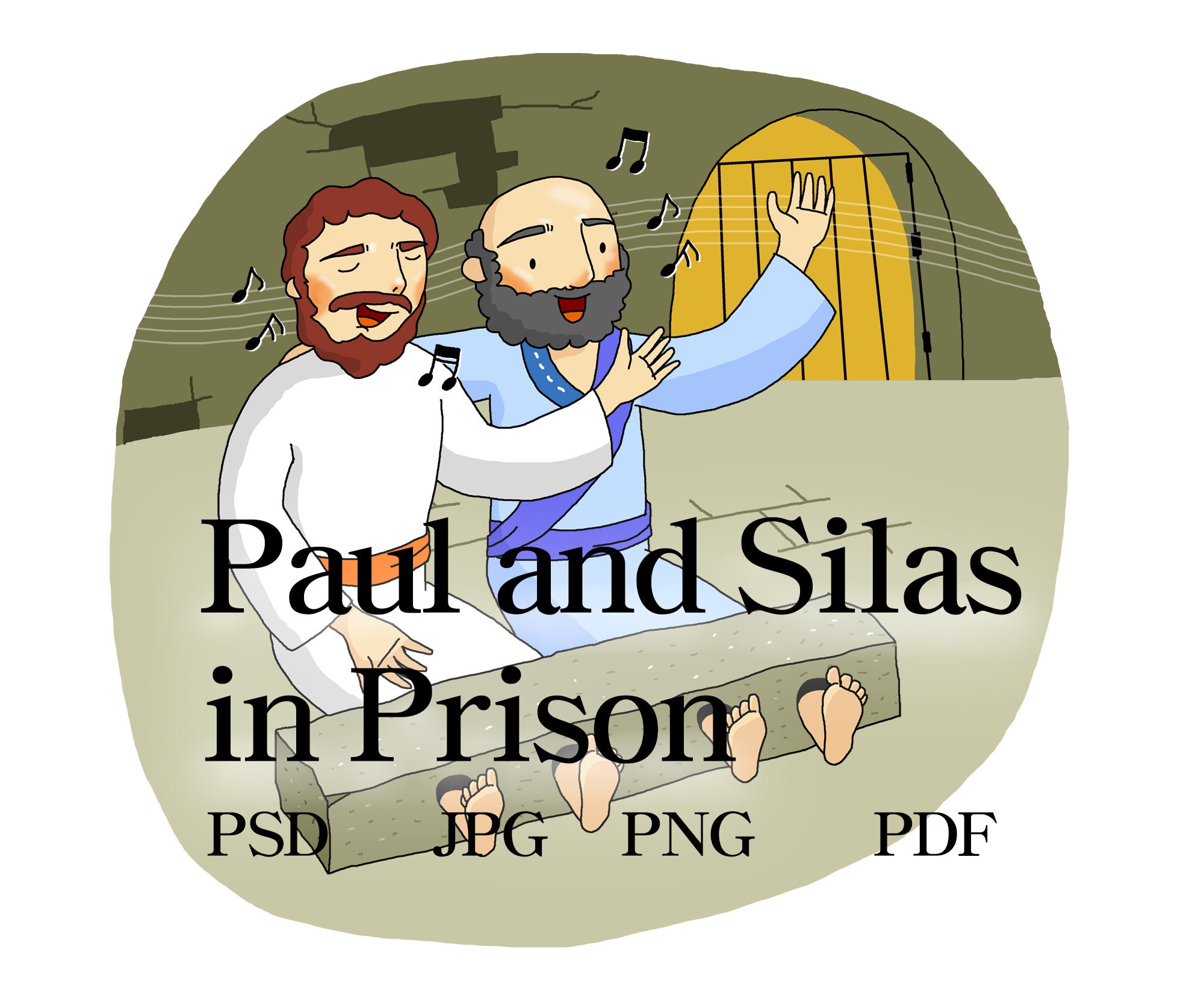 Apostle Paul And Silas In Prison