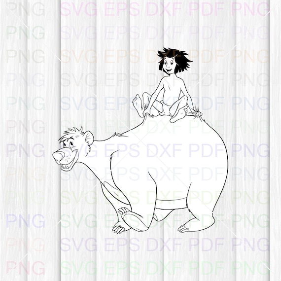 Embellishments Clip Art & Image Files Vector Mowgli And Baloo ...
