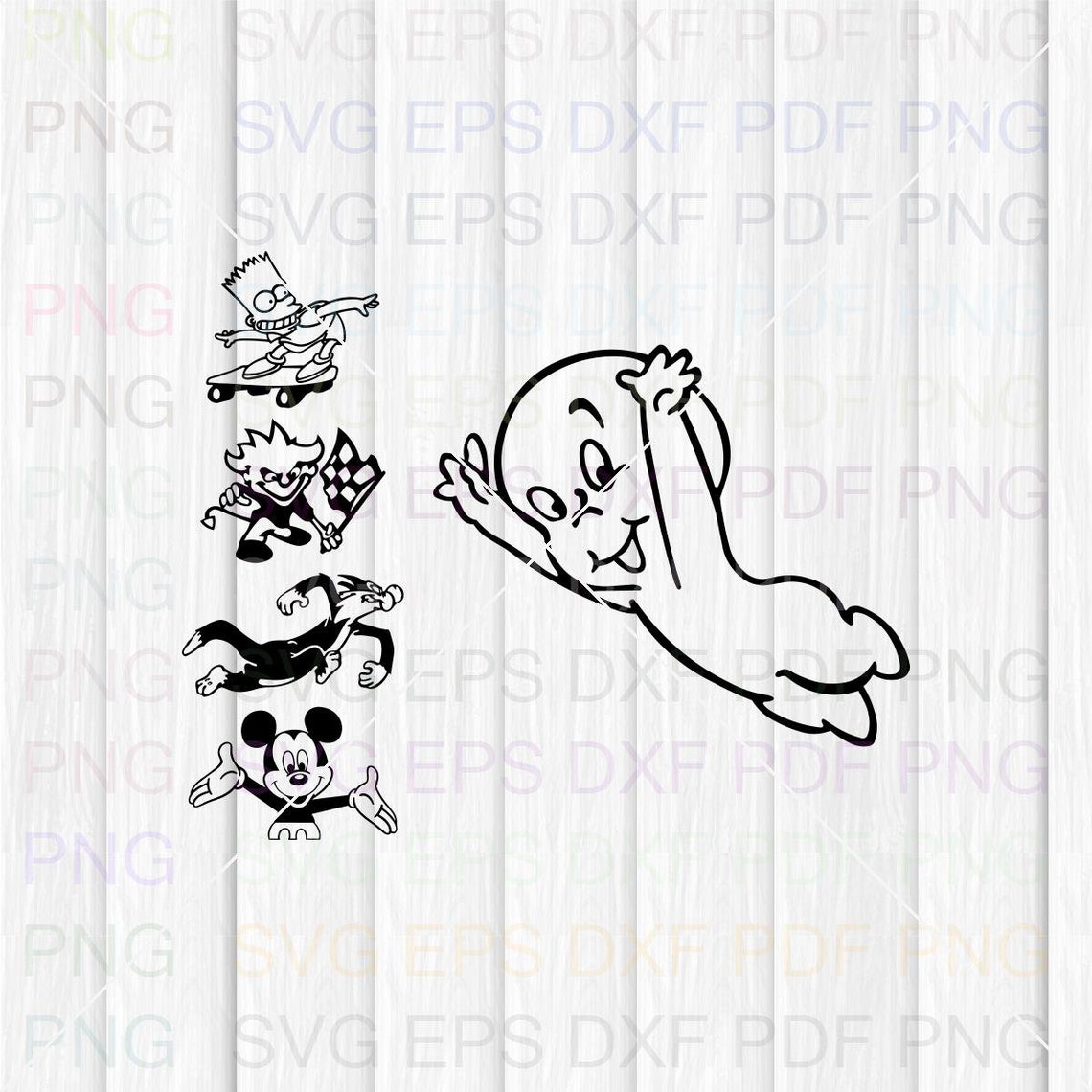 Casper 003 Svg Dxf Eps Pdf Png Cricut Cutting file Vector | Etsy