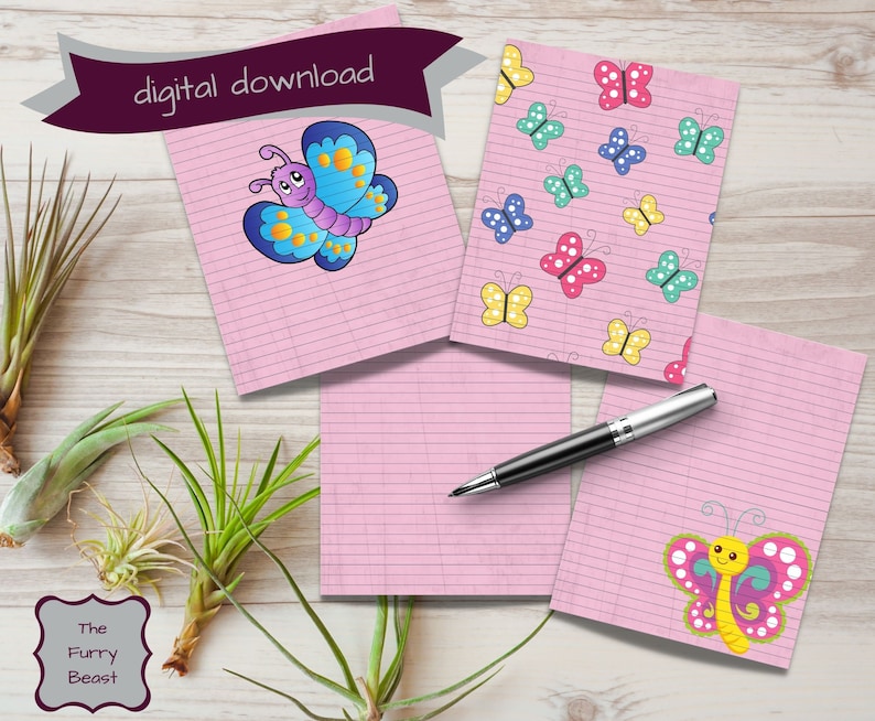 16 Printable Stationery Pages, Decorative Paper, Letter Writing Paper ...