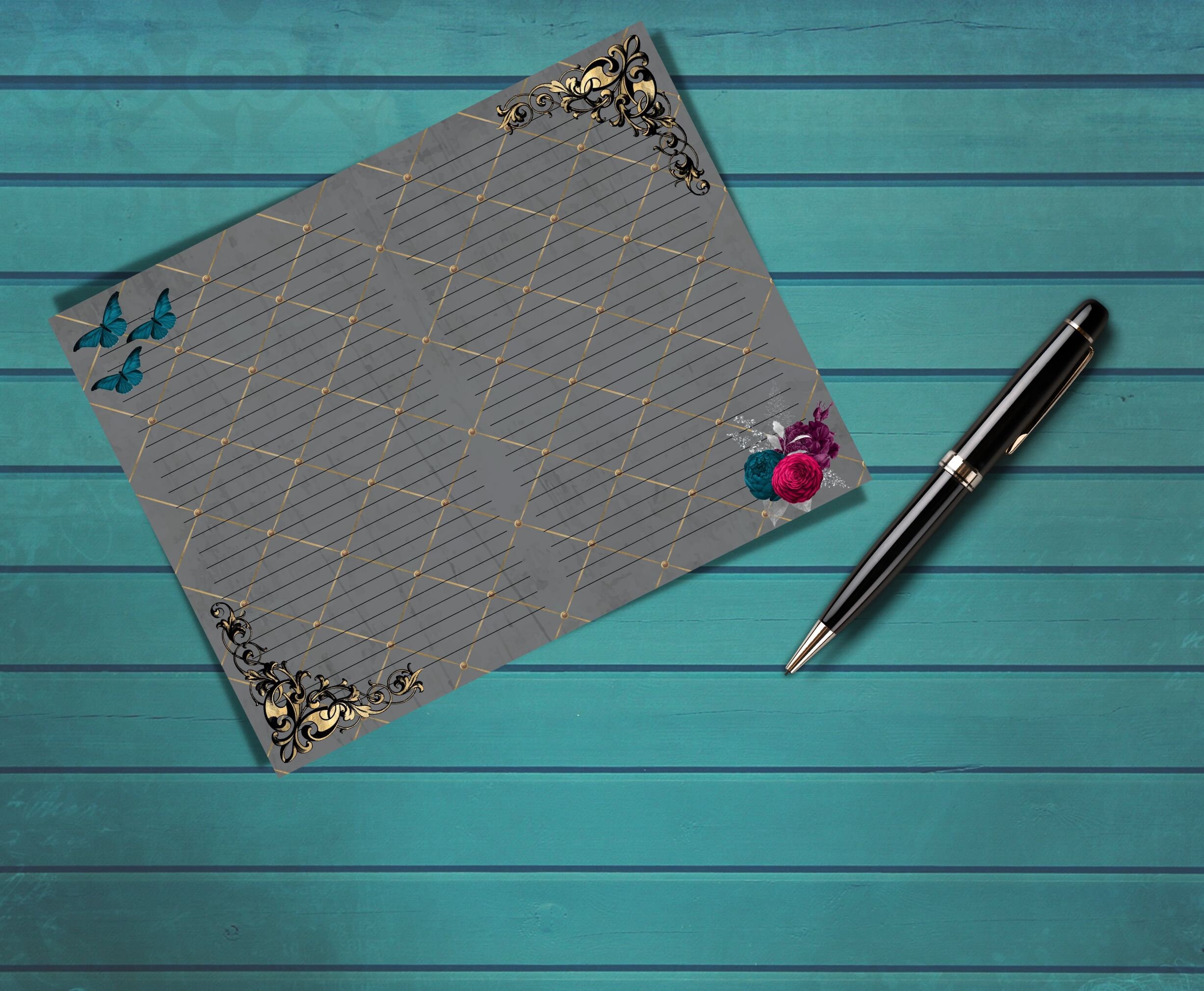 Gothic Writing Paper, Grunge Writing Paper, Dark Academia, Ephemera ...