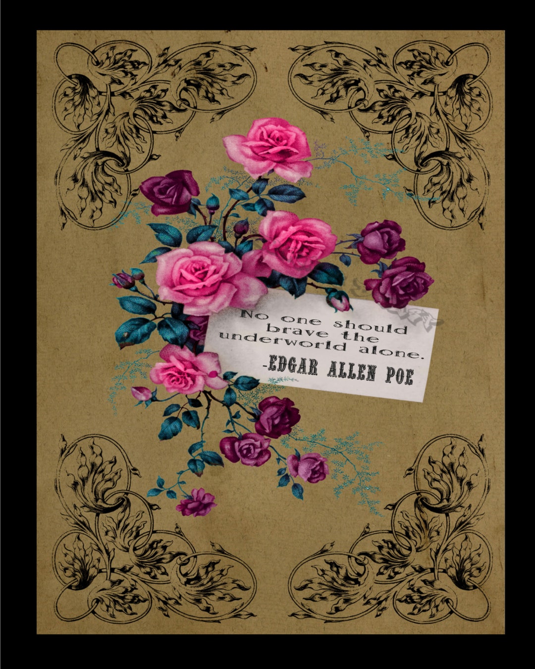 Edgar Allen Poe Quote Wall Art Instant Download 8x10 Gothic Decor Print ...