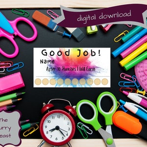 Kids Reward Punch Cards, Habit Tracker, School Reward Coupon, Tickets ...