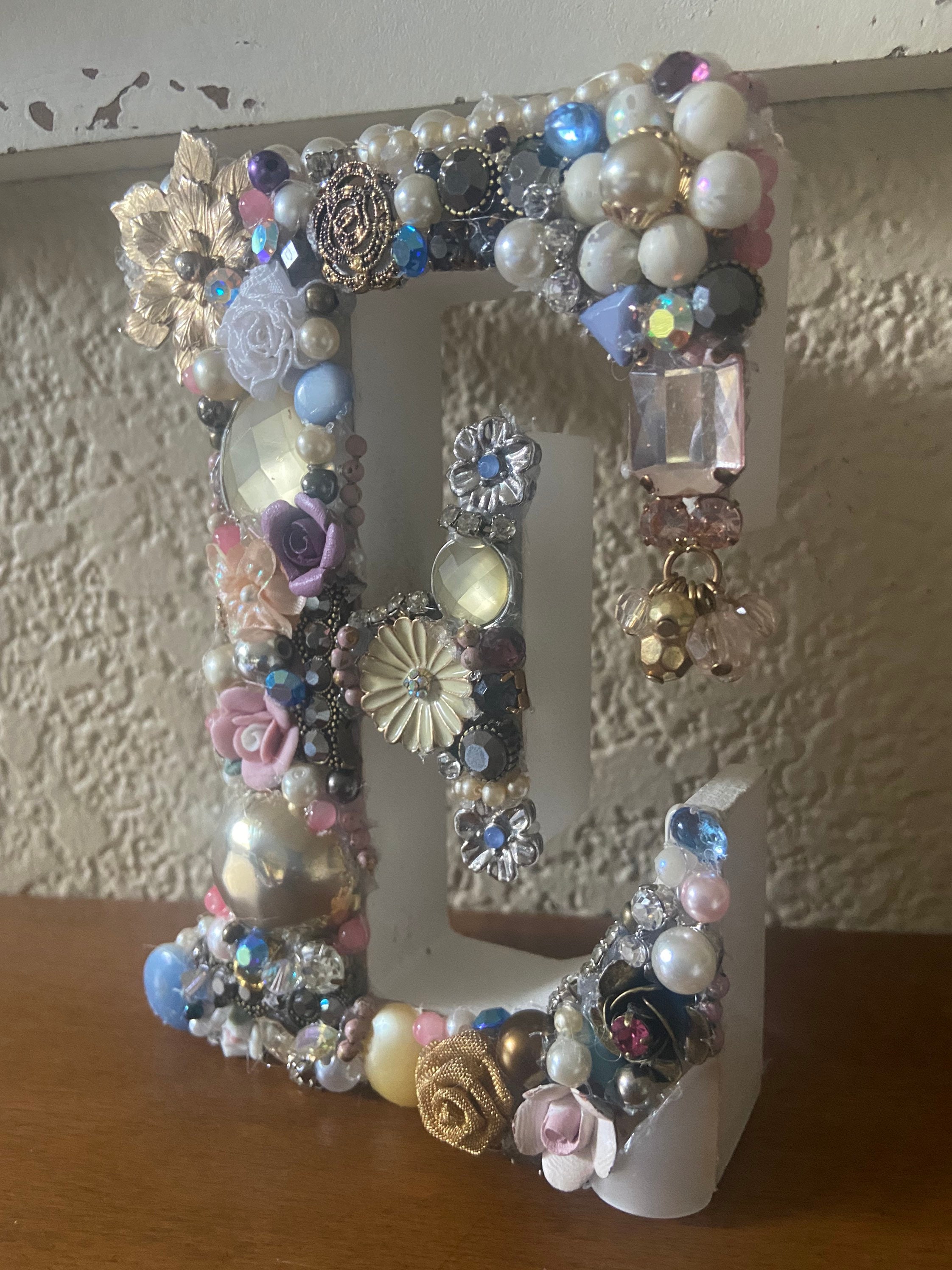 Jeweled Letter E - Etsy