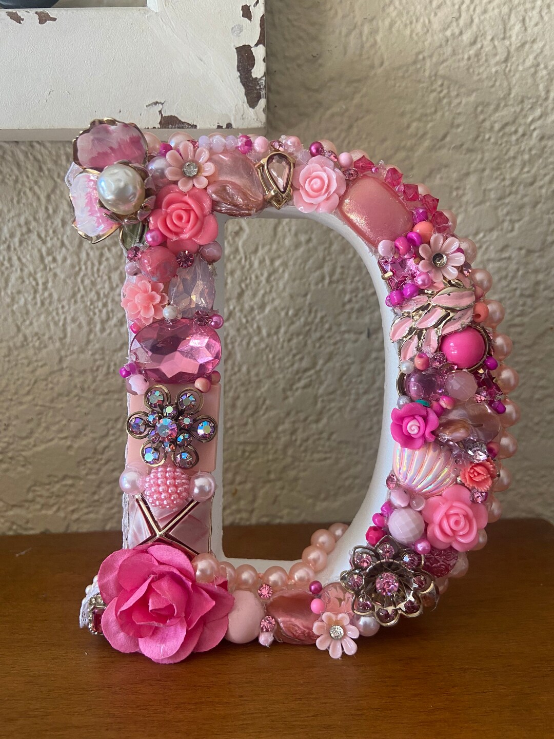 Jeweled Letter D - Etsy