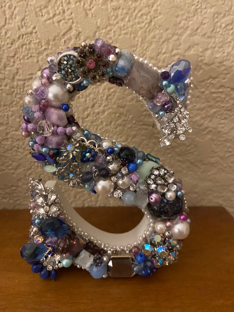 Jeweled Letter S - Etsy